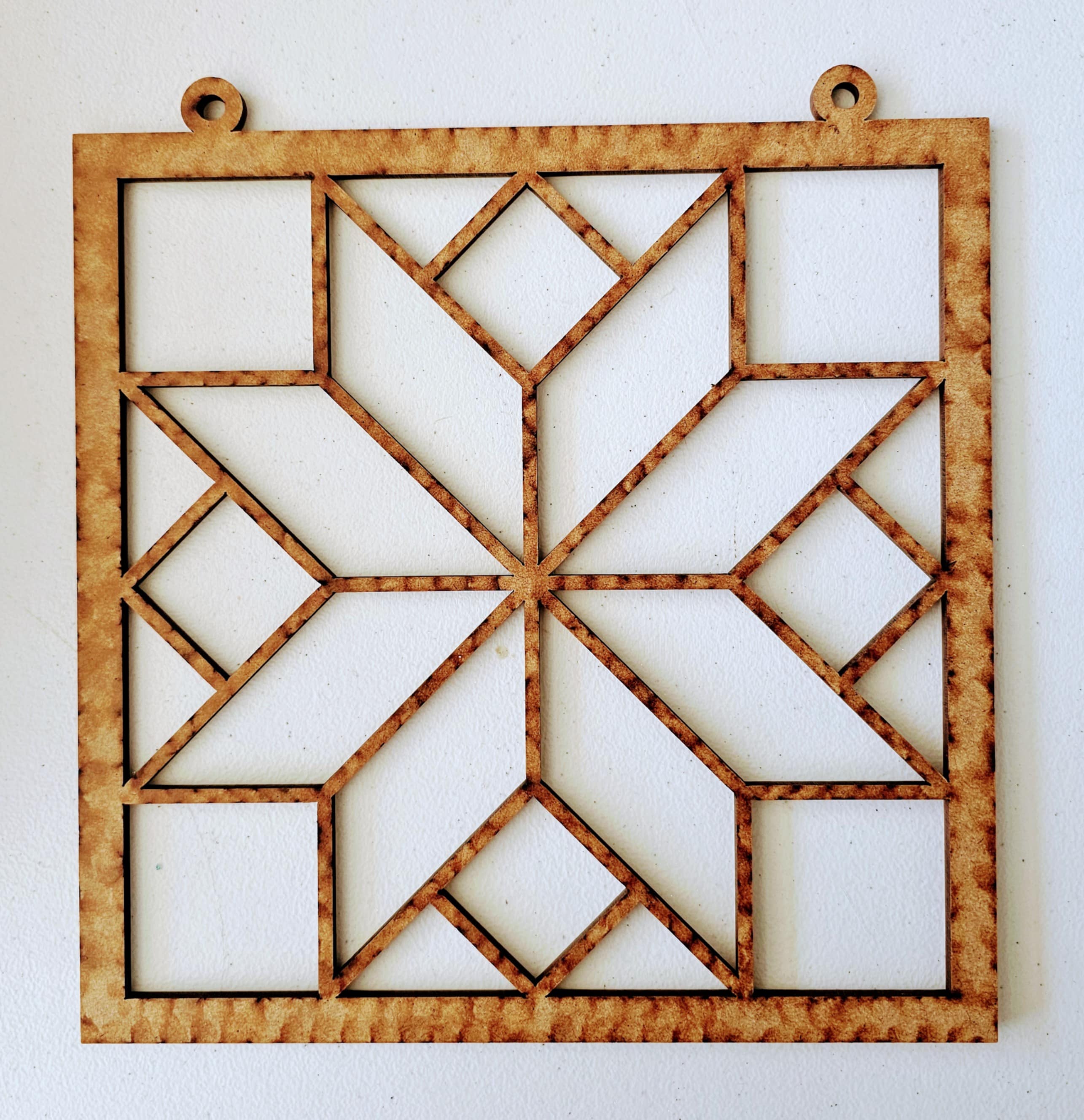 Barn Quilt Wood Cut-Out Frame Only – Erie Crushed Glass & Resin Art Kits