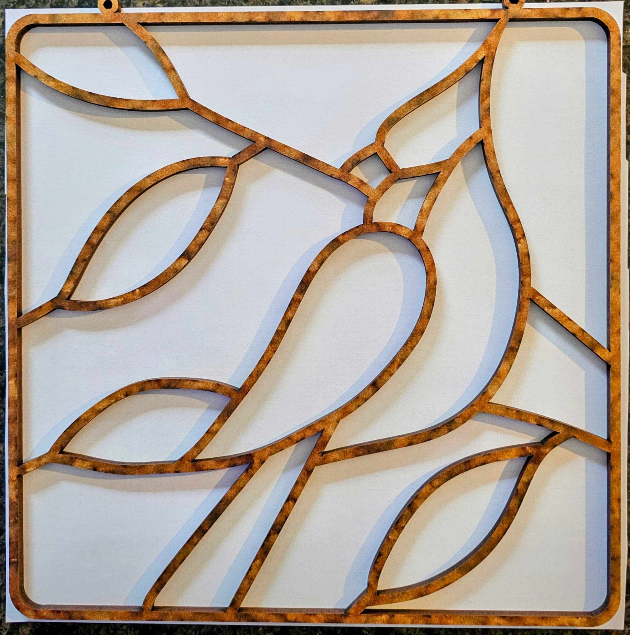 Cardinal Wood Cut-Out Frame Only – Erie Crushed Glass & Resin Art Kits