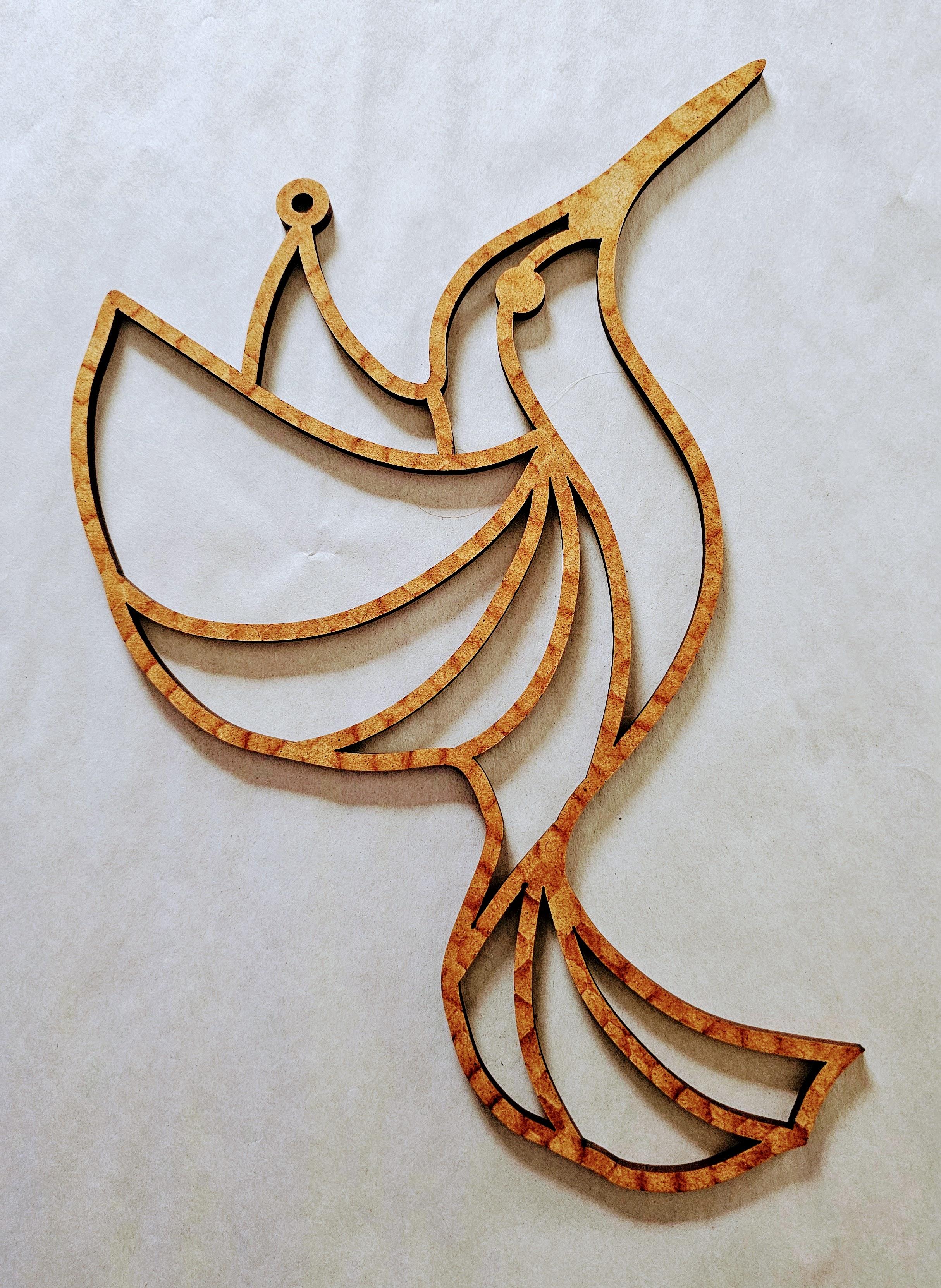 Humming Bird Wood Cut-Out Frame Only – Erie Crushed Glass & Resin Art Kits
